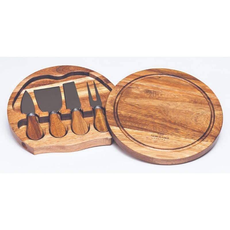 Newgrange Living Cheese Board Round Set with 4 Knives - Ashford Collection