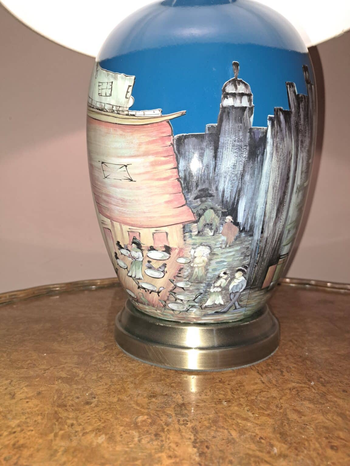 Village Scene Ceramic Table Lamp - Ashford Collection
