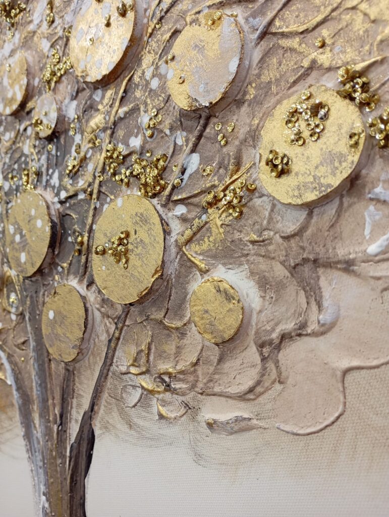 Gold Money Tree Canvas - Ashford Collection